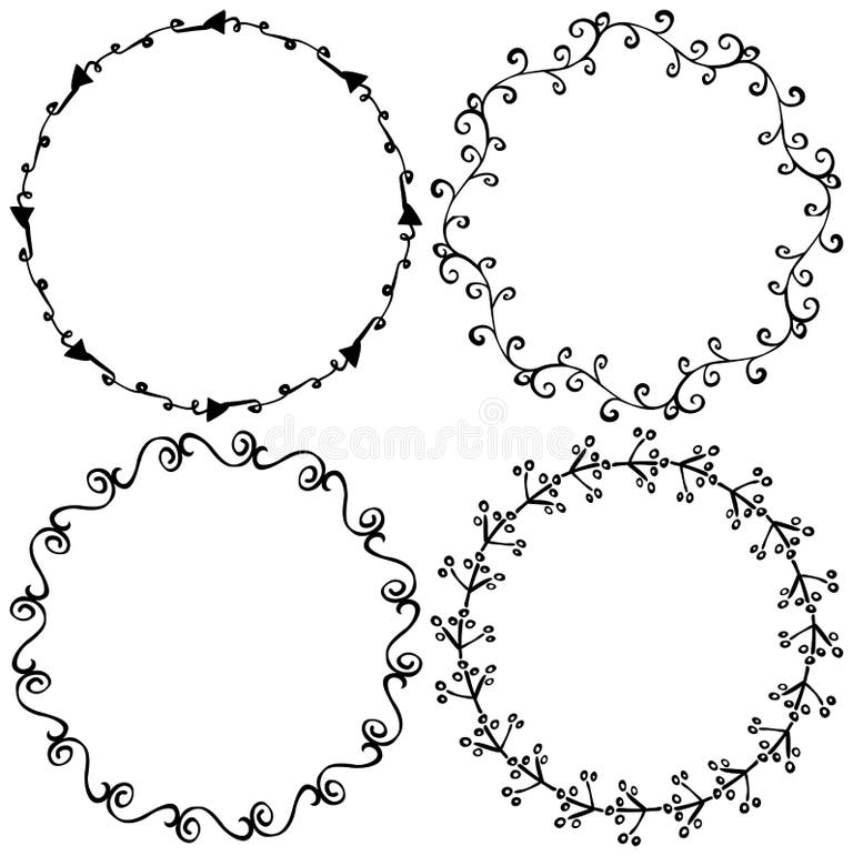 Círculos decorativos ilustração do vetor. Ilustração de quadro - 74822219