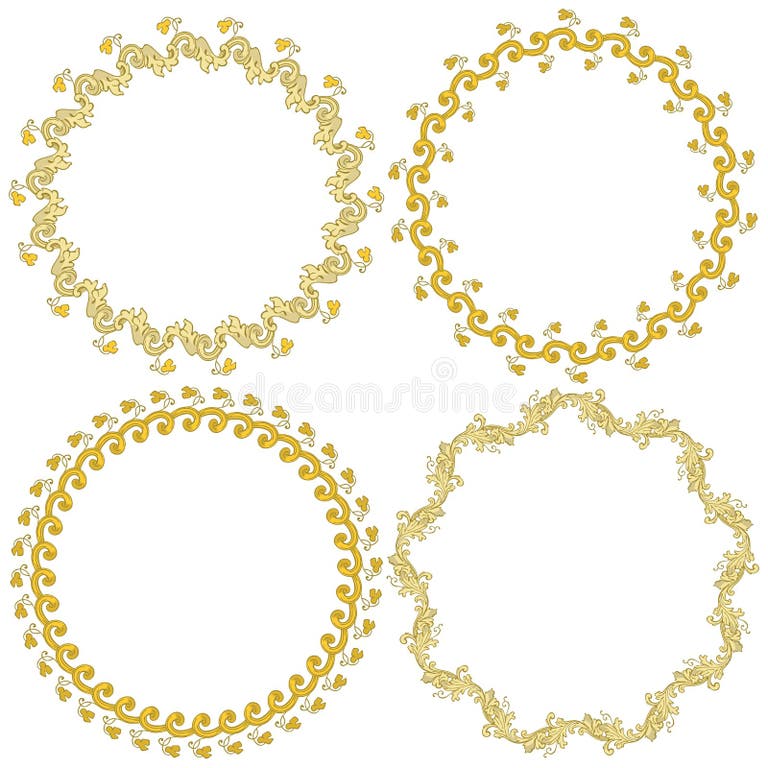 Círculos decorativos ilustração do vetor. Ilustração de amarelo - 91977528