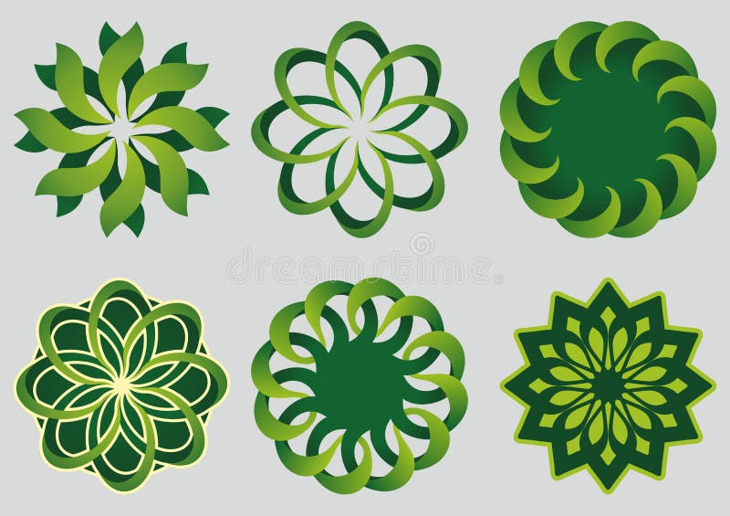 Círculos verdes ilustración del vector. Ilustración de remolino - 25135318