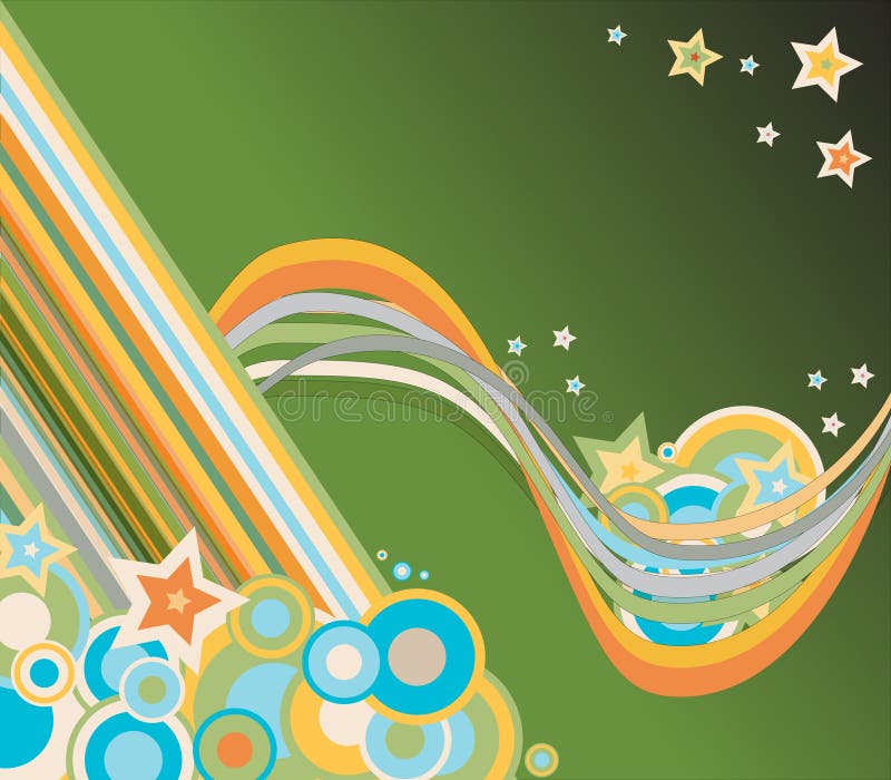 Círculos y estrellas ilustración del vector. Ilustración de acortar ...