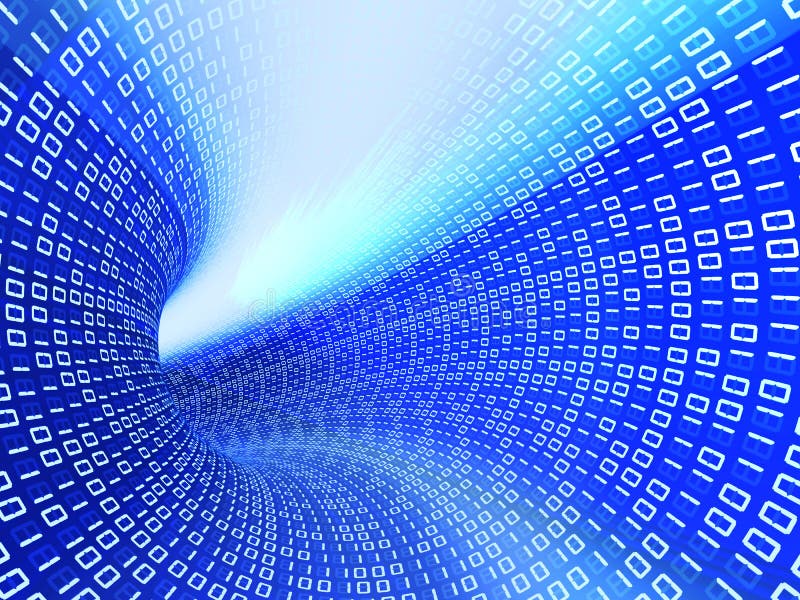 Código binario azul stock de ilustración. Ilustración de secuencia ...
