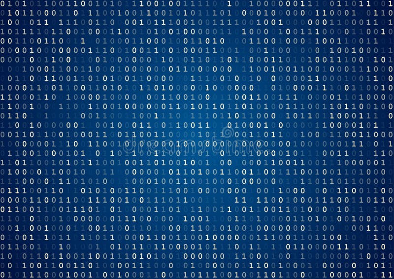 Código binario azul ilustración del vector. Ilustración de textura ...