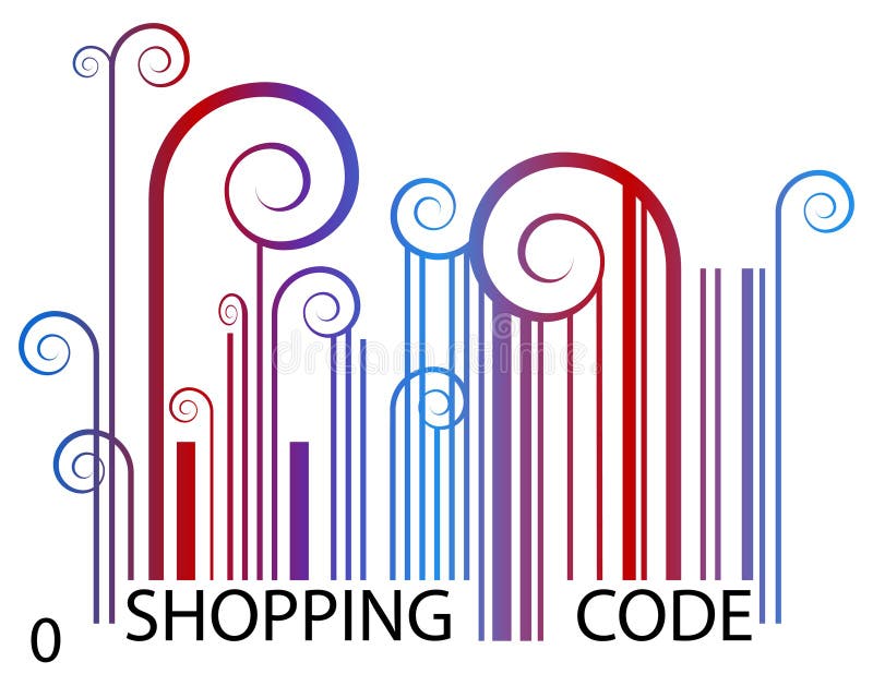 Código De Barras De Las Compras Ilustración del Vector - Ilustración de ...