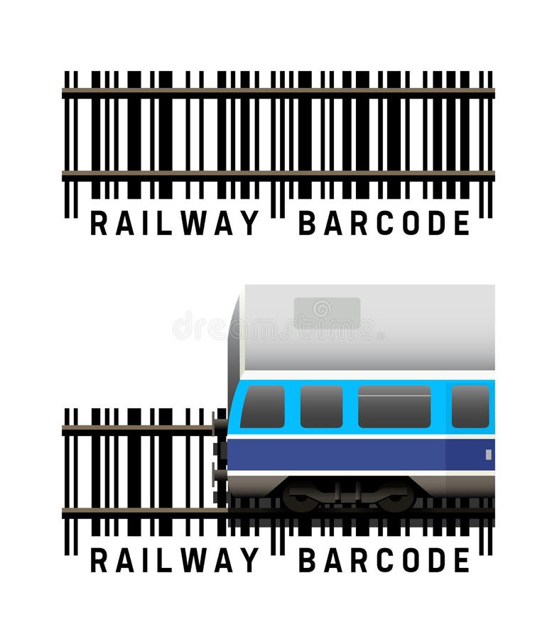 Código De Barras Ferroviario Ilustración del Vector - Ilustración de ...