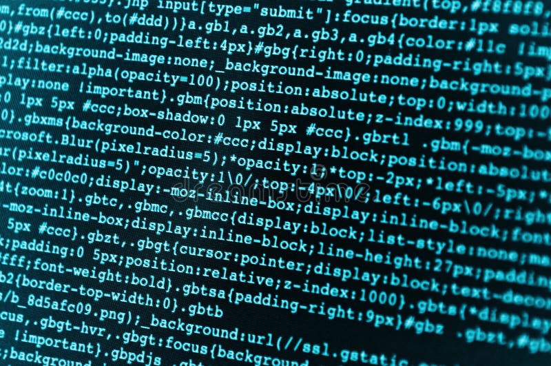 Código del HTML foto de archivo. Imagen de software, generado - 20580858