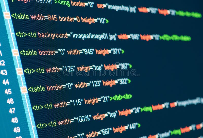 HTML Del Código De Ordenador Imagen de archivo - Imagen de desarrollo ...