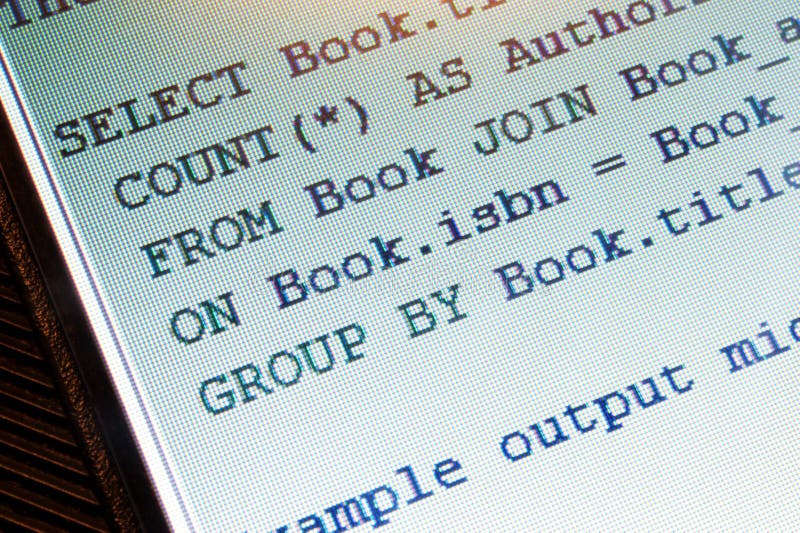 Código del SQL foto de archivo. Imagen de digital, selecto - 35800408