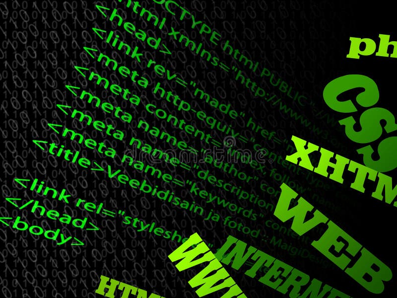 Código del Web site stock de ilustración. Ilustración de digital - 13858136