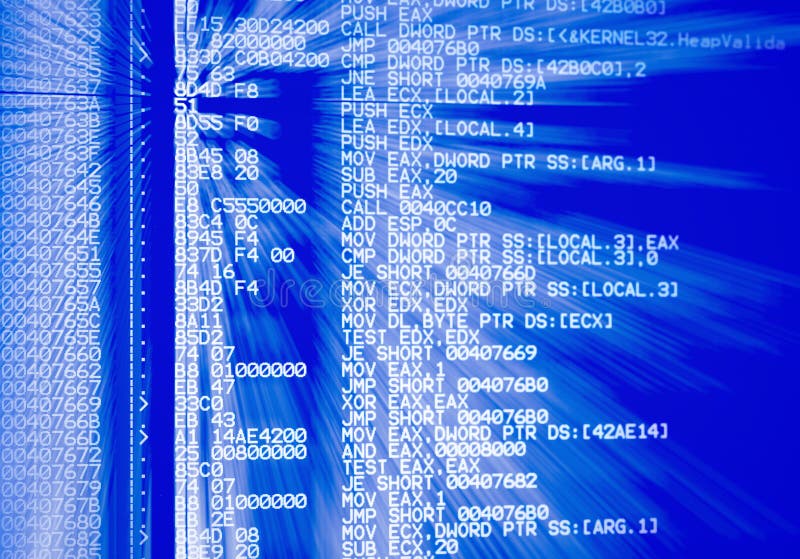 Código Fuente Del Ensamblador Foto de archivo - Imagen de datos, fondo ...