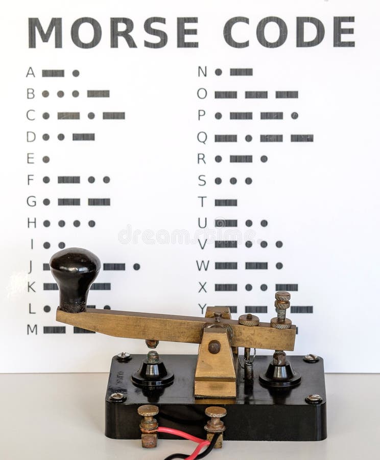 Sistema De La Práctica Del Código Morse Ww2 Imagen de archivo - Imagen ...