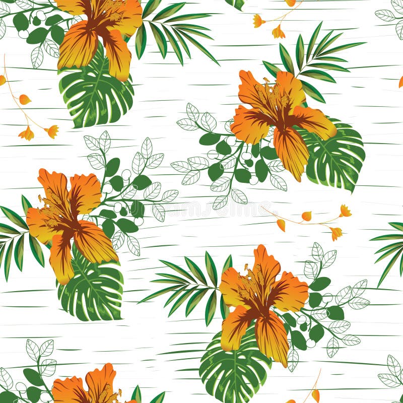 Seamless Flower Leaves Pattern Small Leaf Design Stock Vector ...