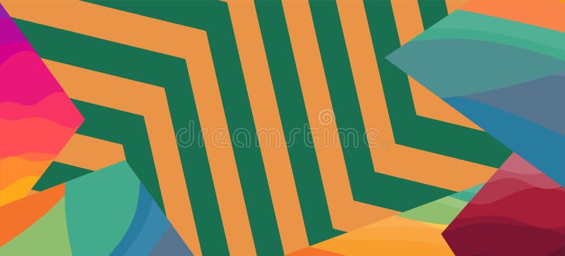 Abstract Collage with Stripes Background Texture and Colorful ...