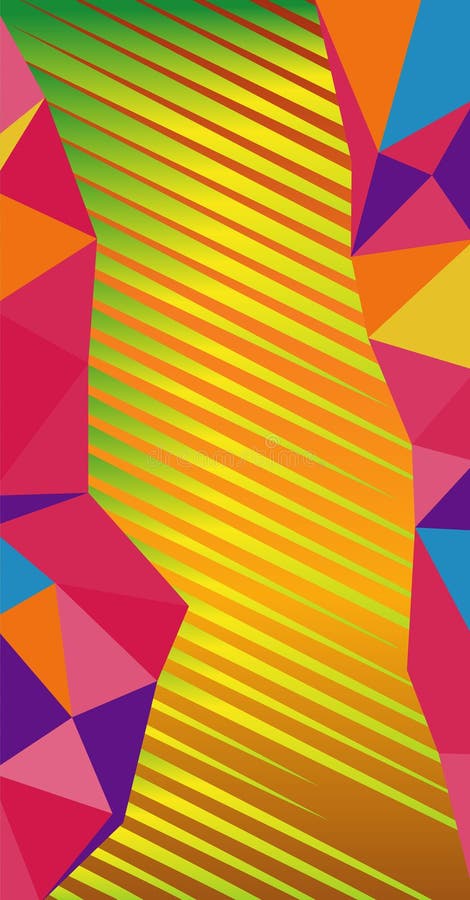 Collage of Various Geometric Polygonal and Stripes Texture on Vertical ...