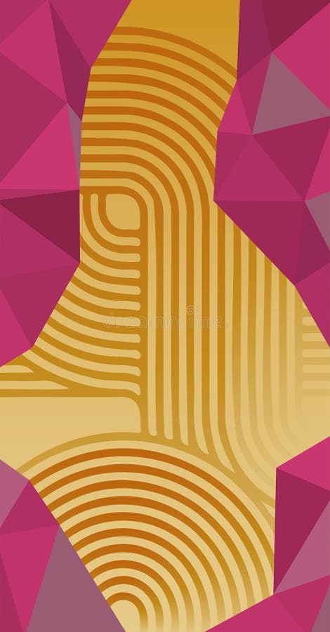 Collage of Various Geometric Polygonal and Stripes Texture on Vertical ...