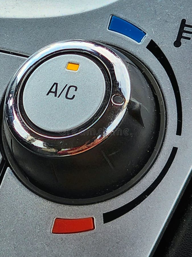 A/C Air Conditioner Knob Button Stock Photo - Image of sweat, gauge ...