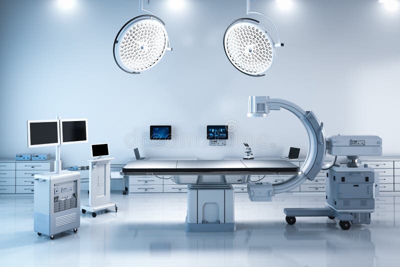 X-ray C-Arm scan machine stock illustration. Illustration of laboratory ...