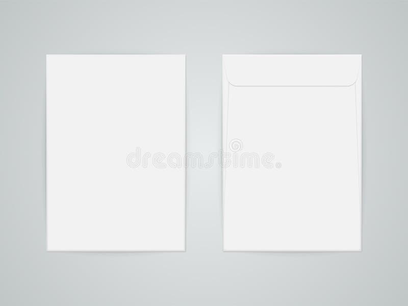 Blank Envelope Business Card Design. Empty Letter Document Isolated ...