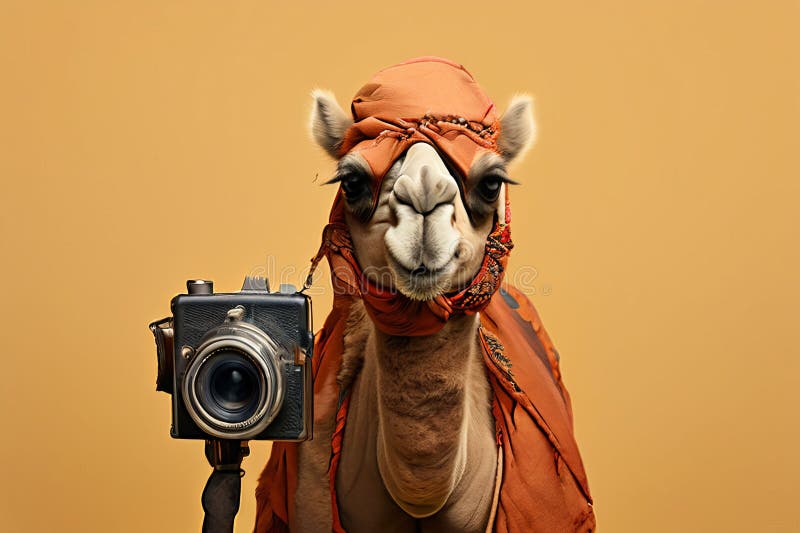 C Camel Camera a Camel Holding a Camera with the Letter C and Nu Stock ...