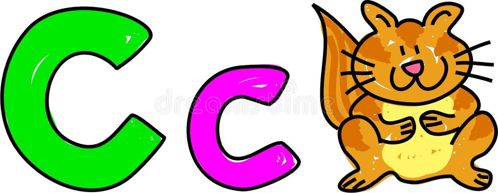 C is for cat stock vector. Illustration of alphabet, domestic - 1141168