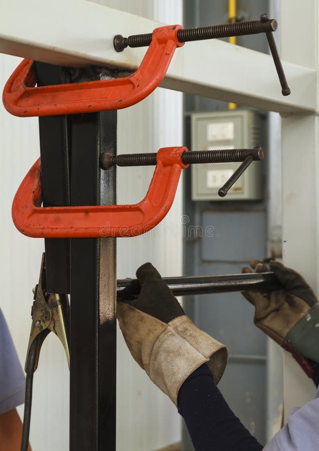 Steel Work Construction Site for Pavement Stock Photo - Image of ...