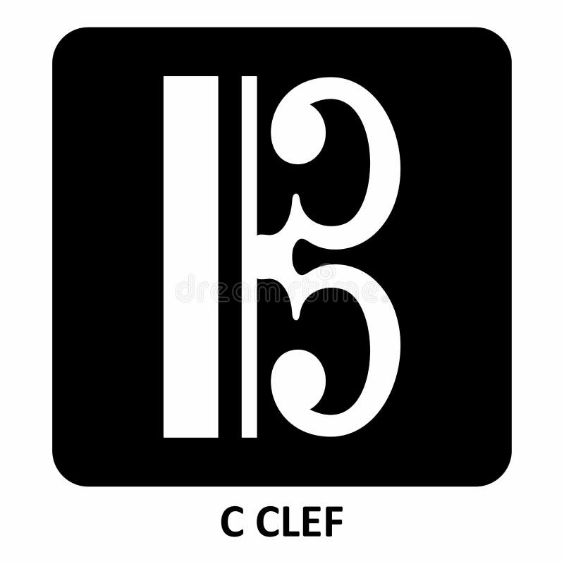 C Clef symbol stock illustration. Illustration of note - 188431972