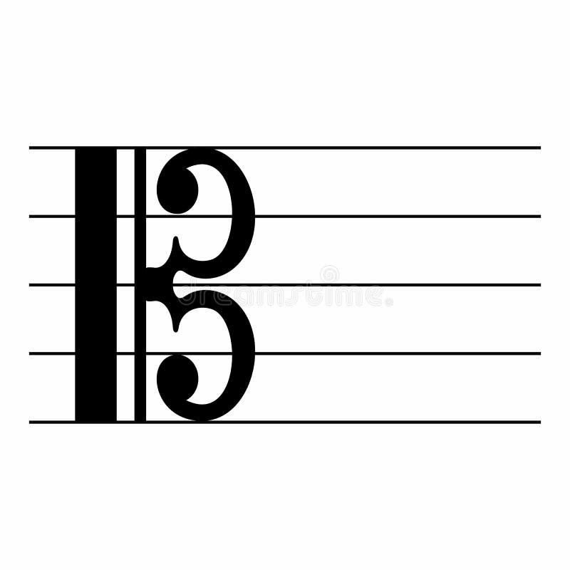 Clef Symbol On A Notation Chart Stock Illustration - Illustration of ...