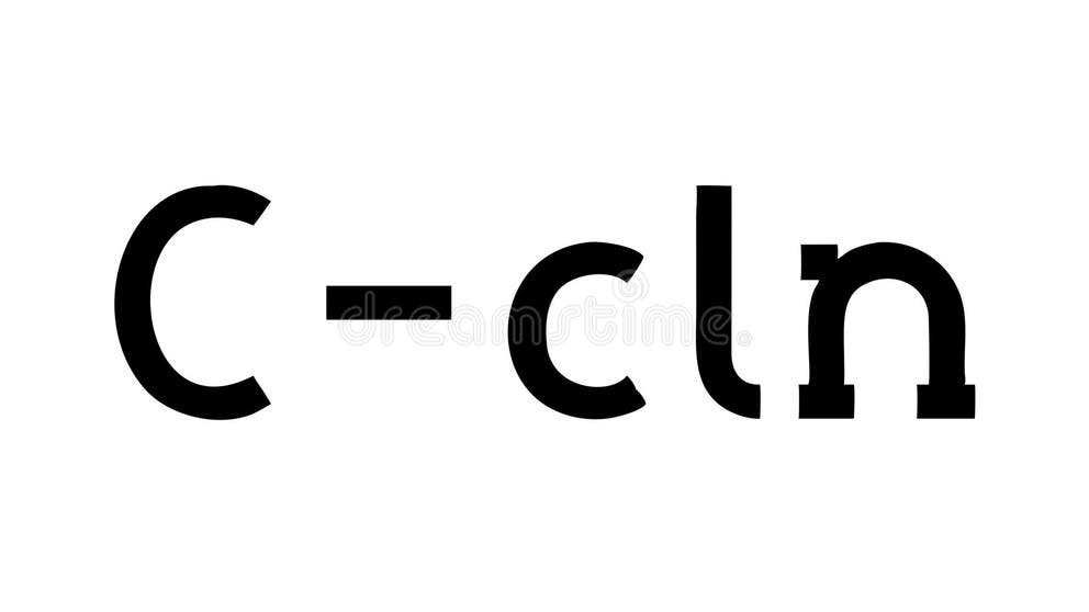 C-cln Text Symbol Icon, Placeholder or Coding Terminology, Vector ...