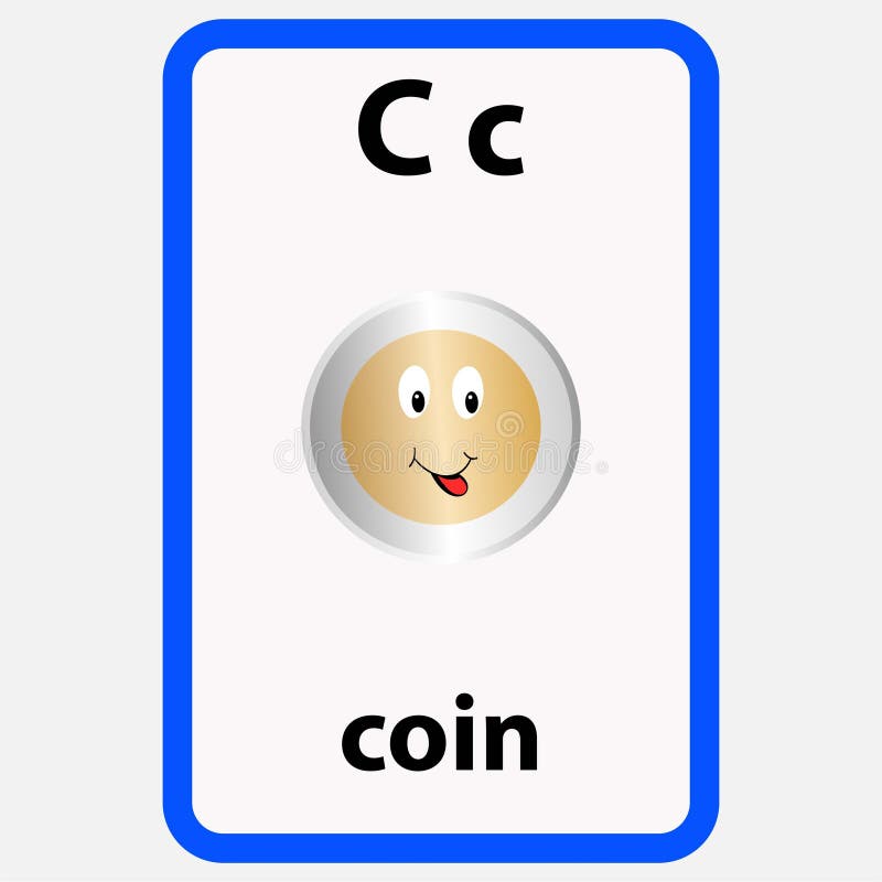 Alphabet Flashcard for Children with the Letter C from Coin Stock ...