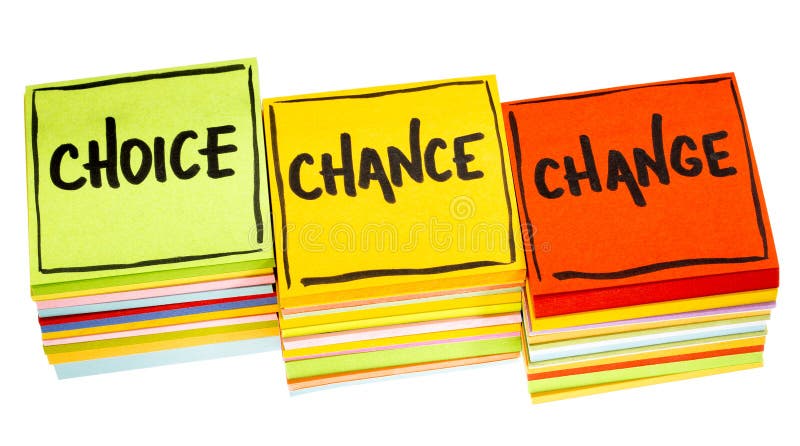Choice, chance and change stock image. Image of sign - 31670181
