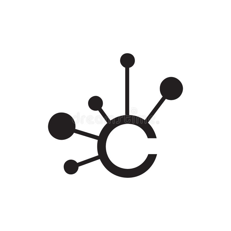 C Connect Letter Logo Design Concept Stock Vector - Illustration of ...