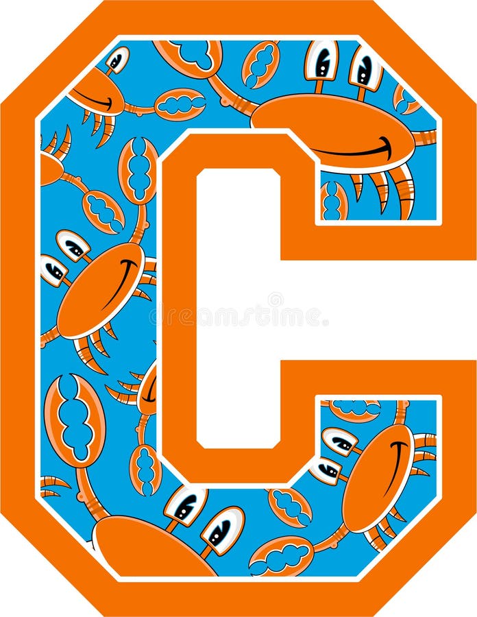 C is for Crab stock vector. Illustration of crustacean - 88641253