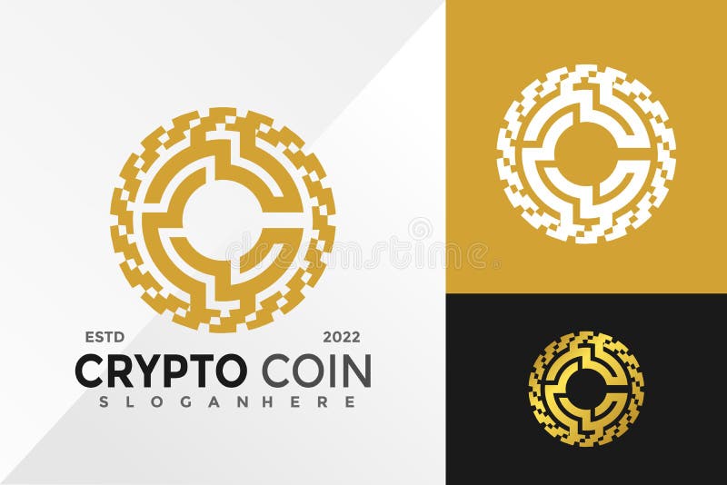C Crypto Coin Logo Design Vector Illustration Template Stock Vector ...