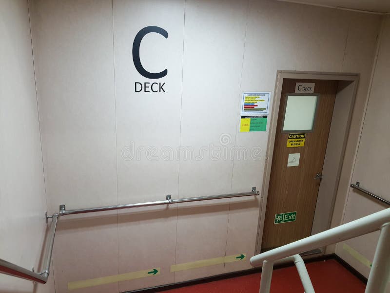 C Deck Acommodation Entrance Inside Working Vessel Editorial Stock ...