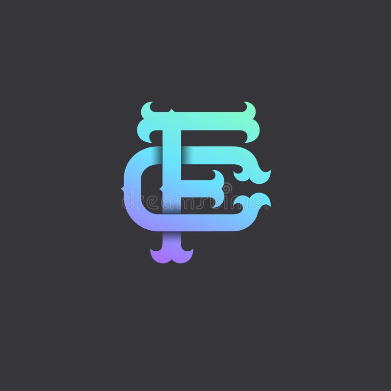 Projeto De Letras Criativo De FC F C Com Cores Cor-de-rosa Brancas ...