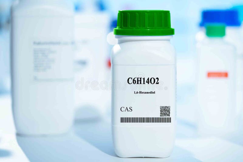 C6H14O2 1,6-hexanediol CAS Chemical Substance in White Plastic ...