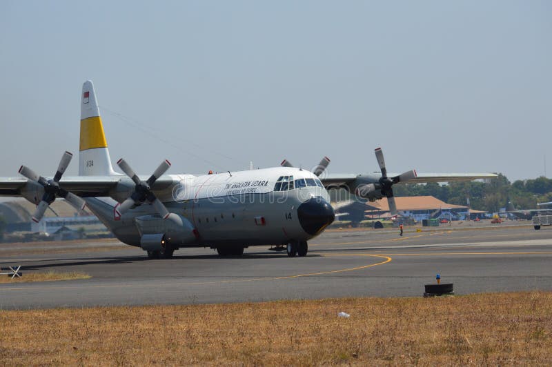 C130 Hercules Indonesia Air Force Editorial Stock Photo - Image of ...