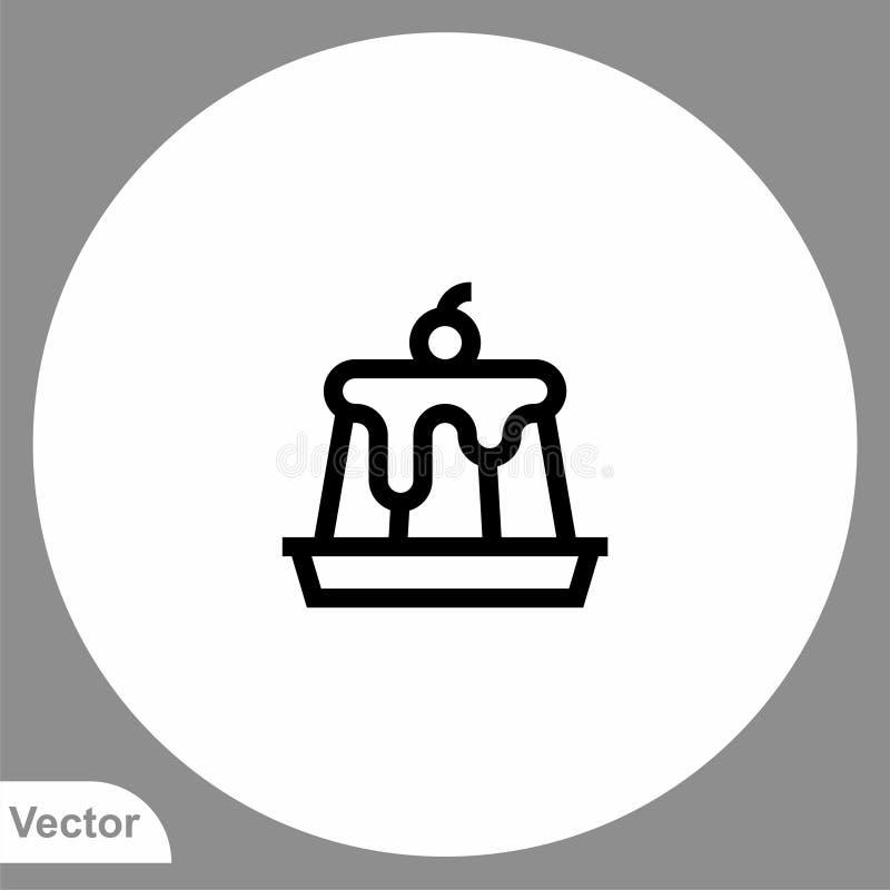 Pudding Vector Icon Sign Symbol Stock Vector - Illustration of design ...