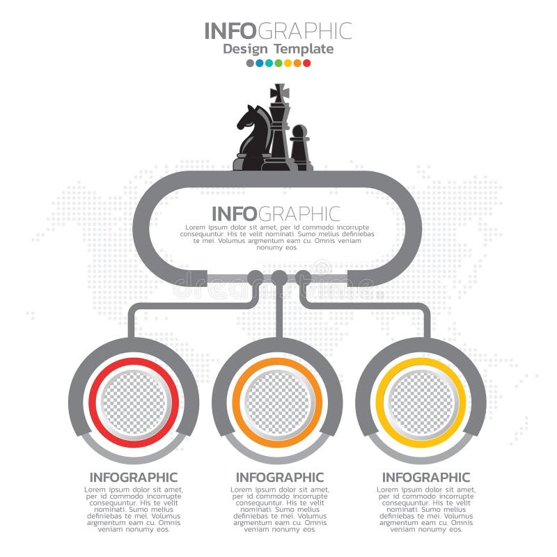 Infographic Chart Template Design with 3 Color Options Stock Vector ...