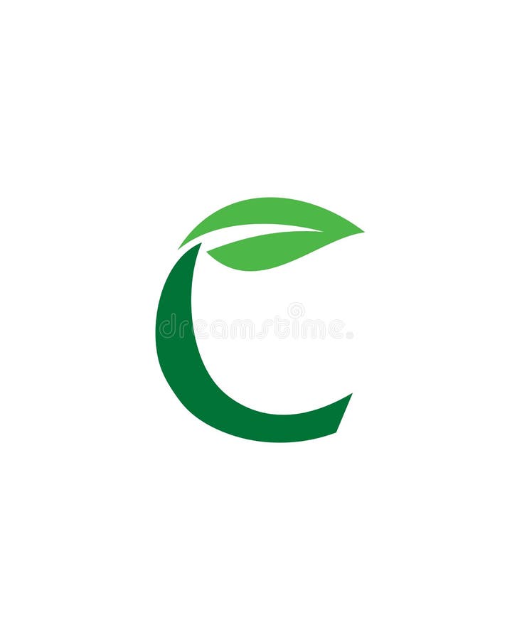 C Leaf Logo , Nature Logo Vector Stock Illustration - Illustration of ...
