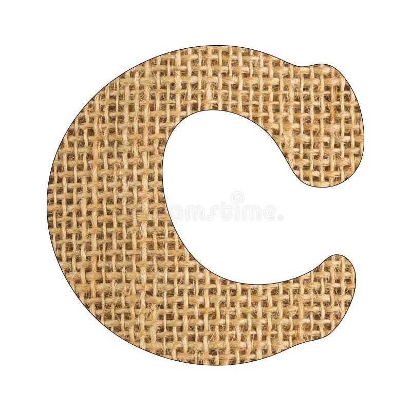 C, Letter of the Alphabet - Burlap Background Texture. White Background ...
