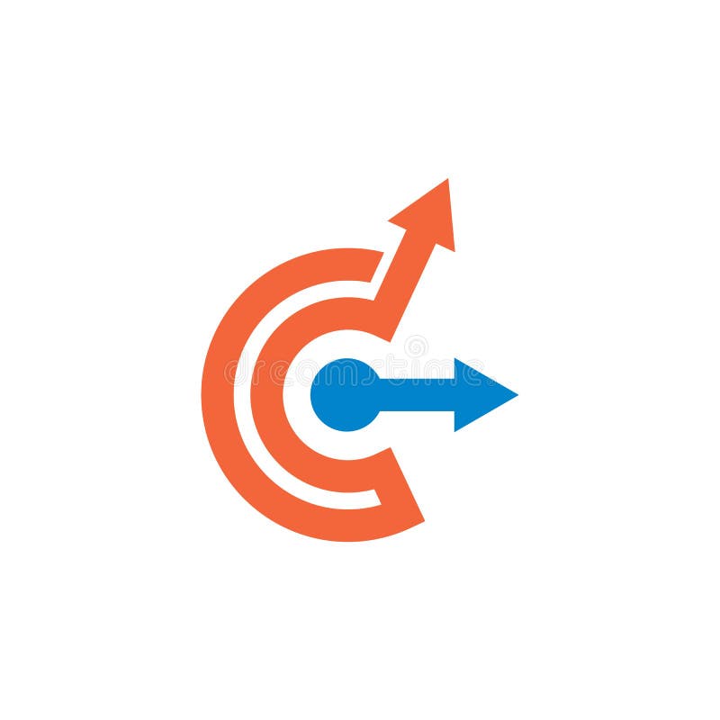 C Letter Arrow Logo Template Vector Icon Stock Vector - Illustration of ...