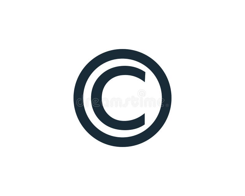 C Letter Copyright Icon Vector Logo Template Illustration Design Stock ...