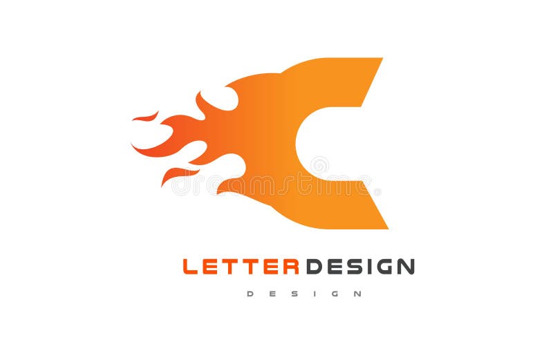 R Letter Flame Logo Design. Fire Logo Lettering Concept. Stock Vector ...