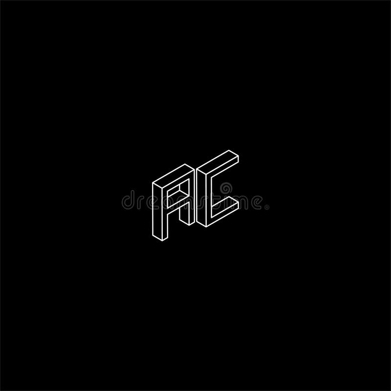 A C Letter Logo Creative Design on Black Color Background.ac Stock ...