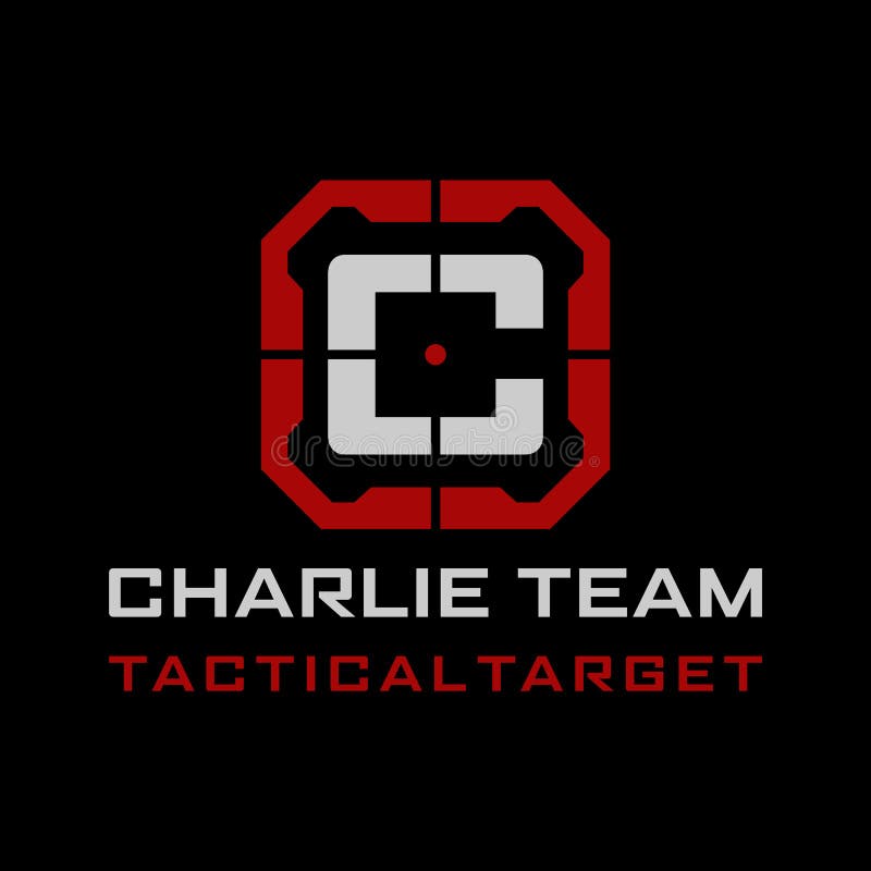 C Letter Tactical Military Target Logo Design Stock Illustration ...