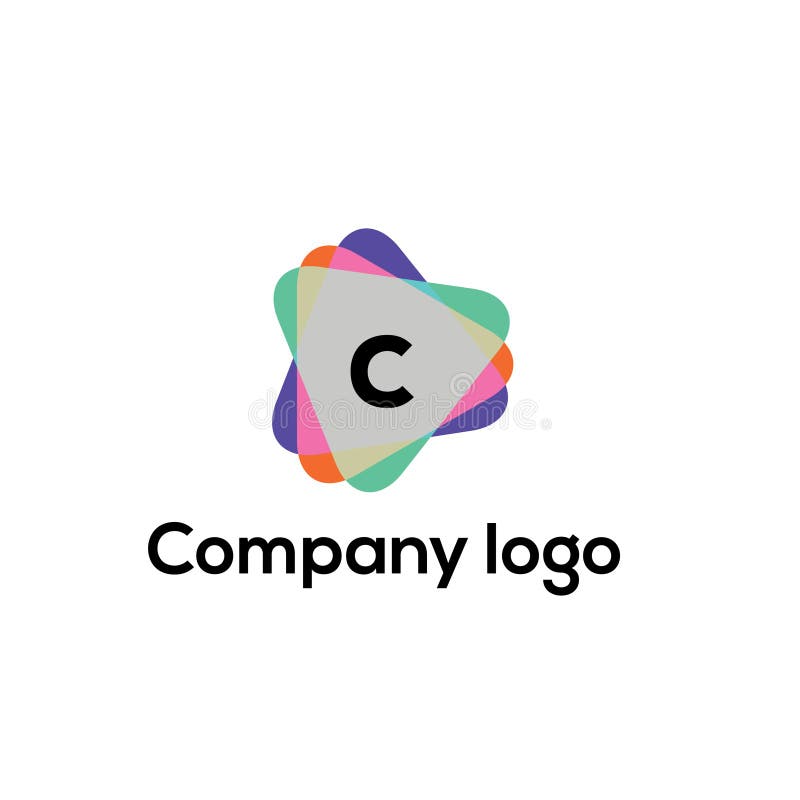 C Letter Video Company Vector Logo Design Stock Vector - Illustration ...