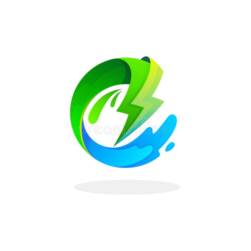 C Logo and Thunder Design Template, Power Logo Stock Vector ...