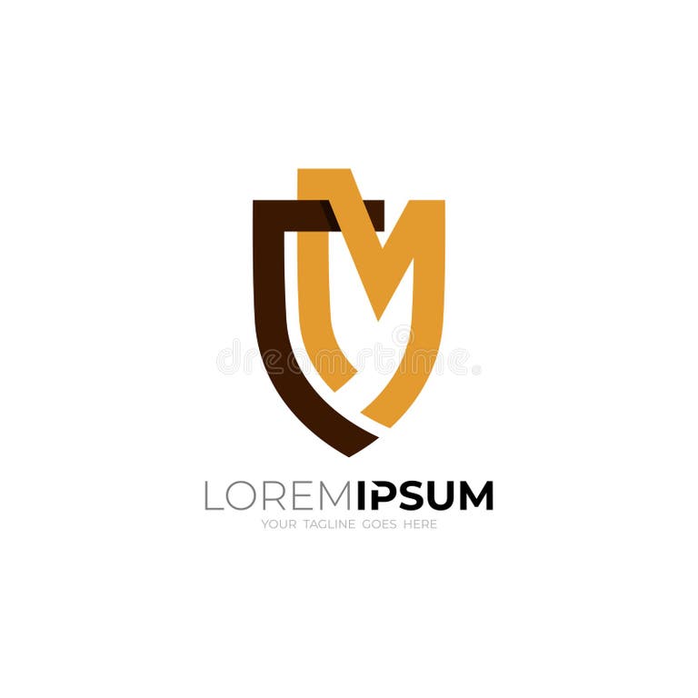 C and M Logo with Shield Design Template, Security Icons Stock Vector ...