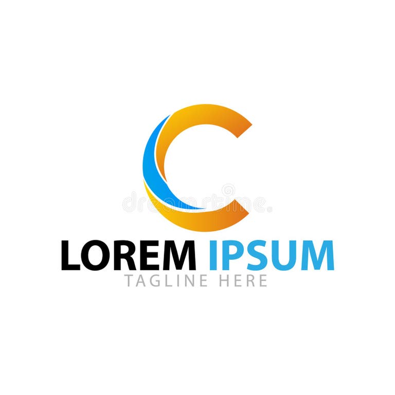 C name logo design stock vector. Illustration of advertising - 279496104