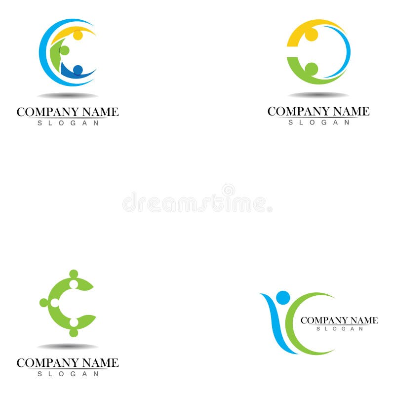 C People Logo Design Vector. Stock Vector - Illustration of medicine ...